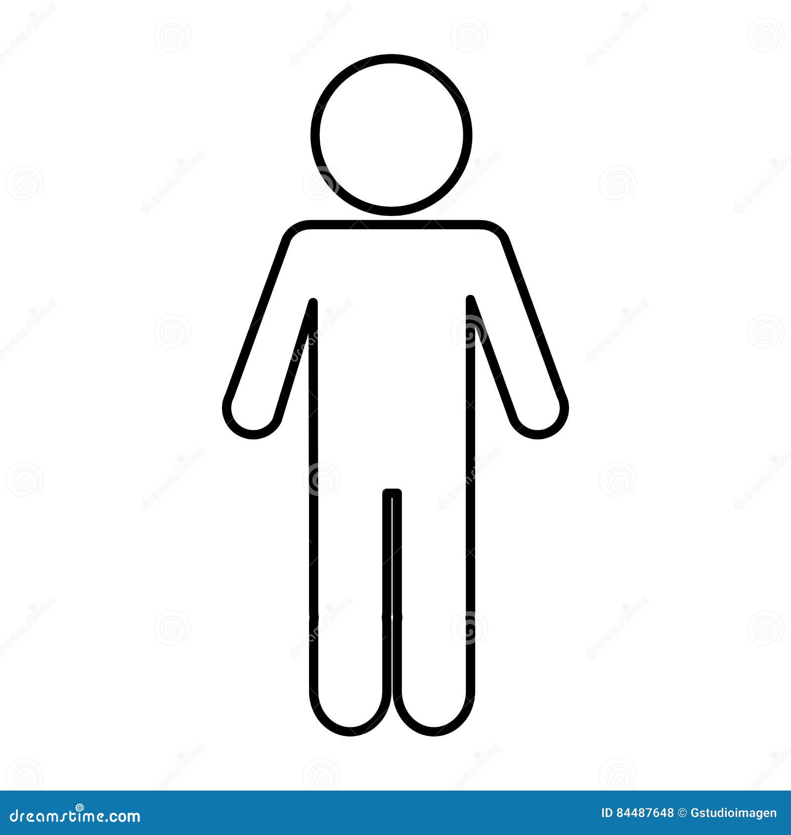 Human Silhouette Isolated Icon Stock Illustration - Illustration of ...