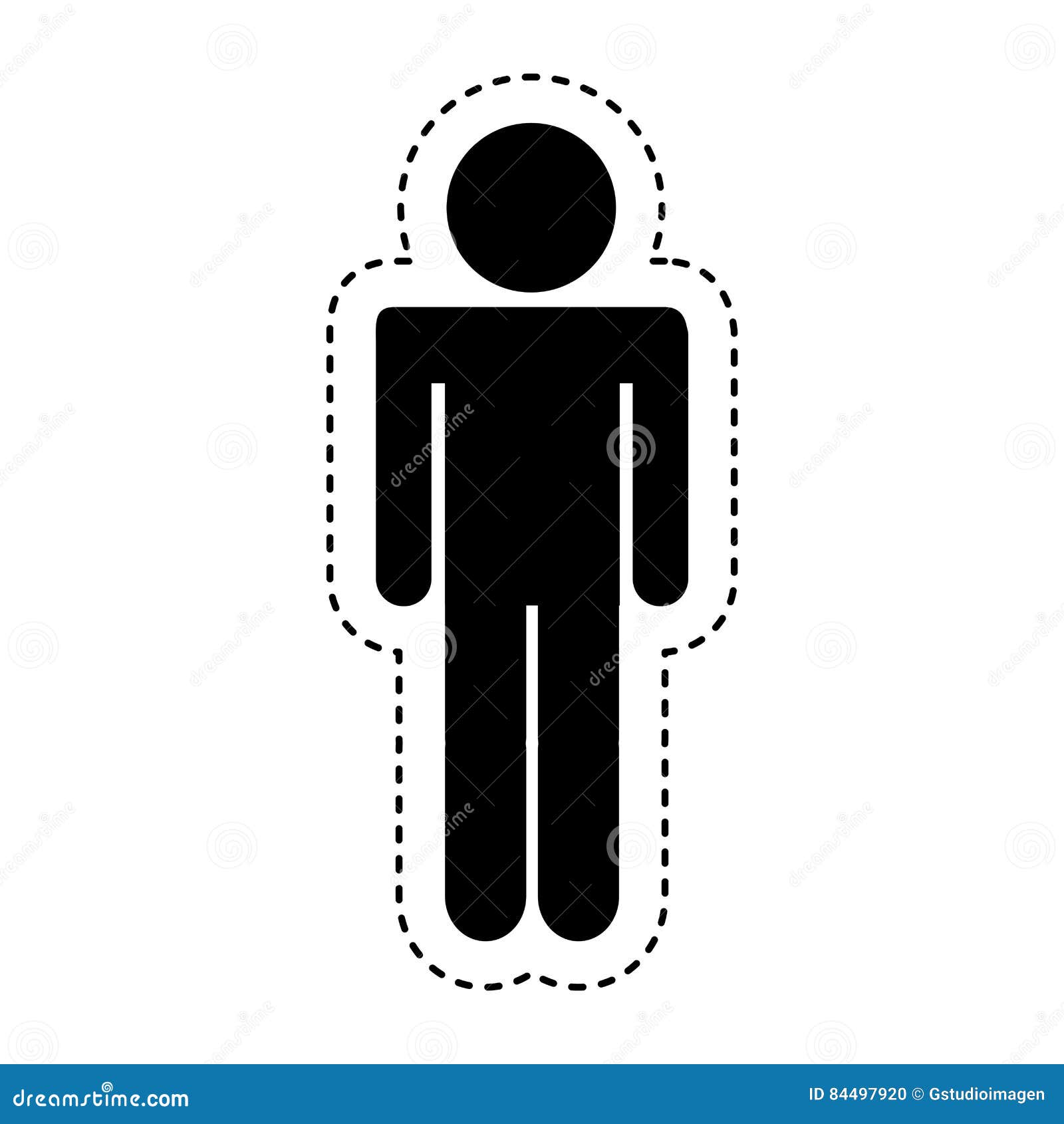 Human Silhouette Isolated Icon Stock Illustration - Illustration of ...
