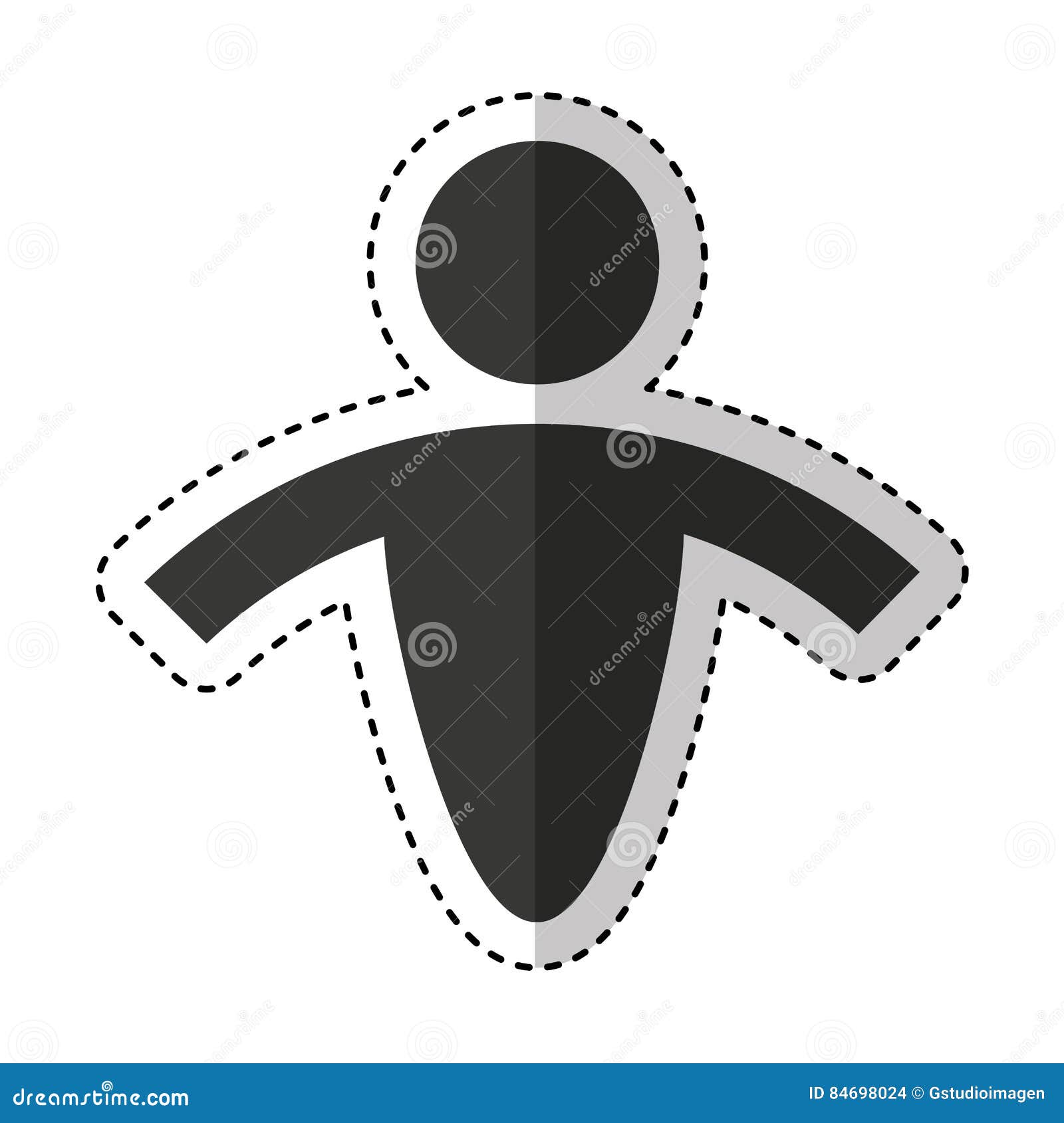 Human Silhouette Isolated Icon Stock Illustration - Illustration of ...