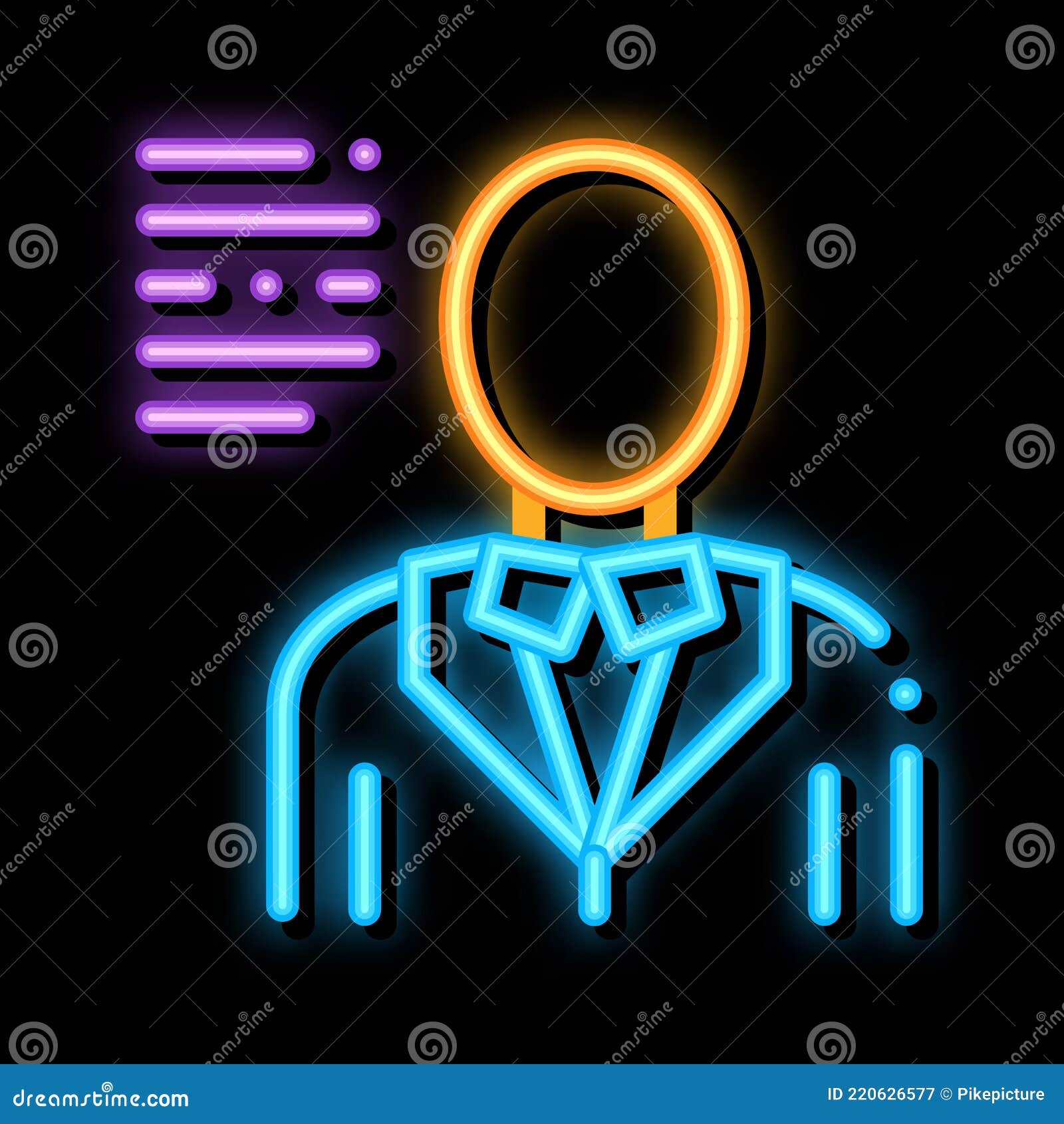 Human Silhouette Neon Glow Icon Illustration Stock Vector ... Human Silhouette Neon Glow Icon Illustration Stock Vector ...