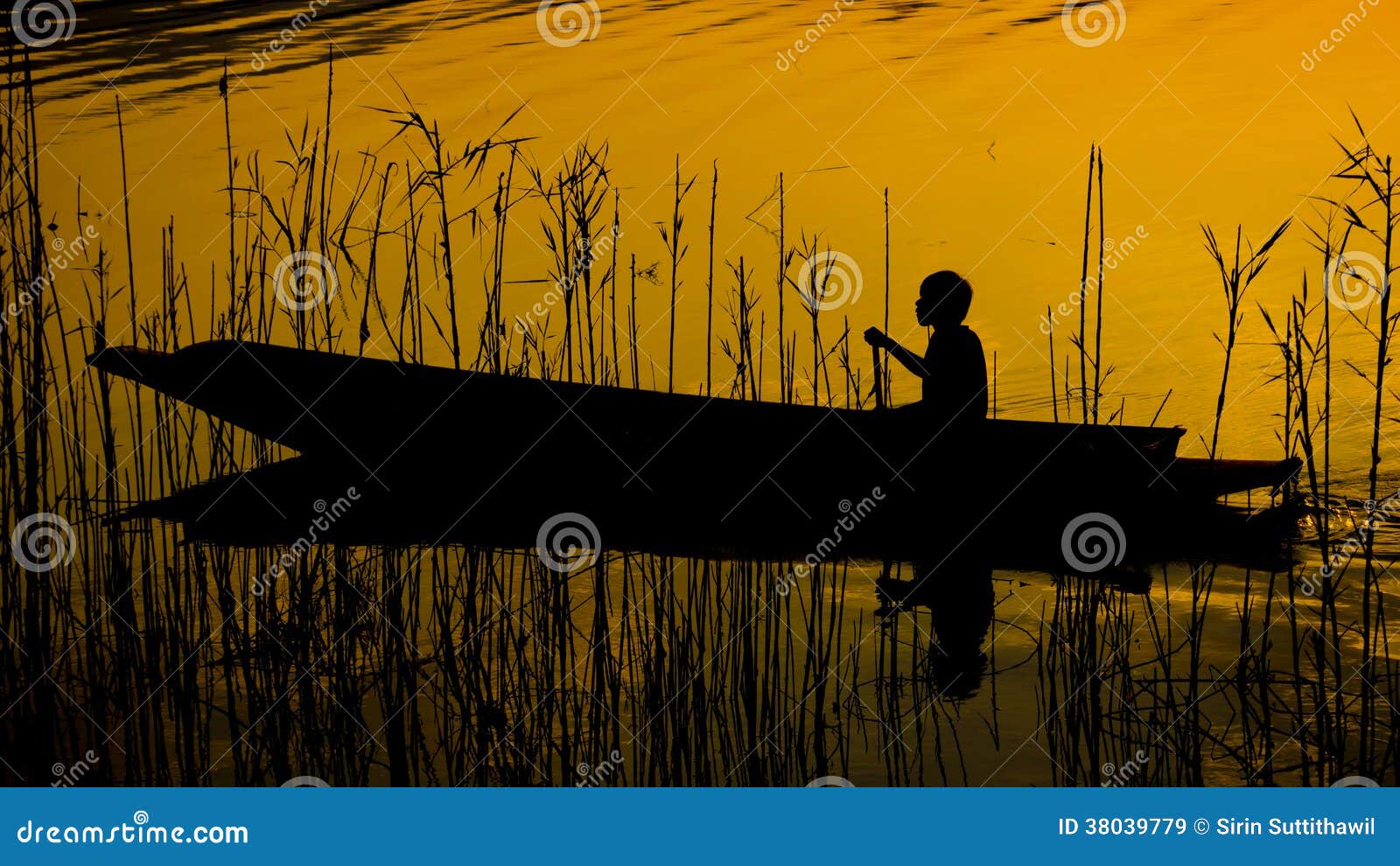 Human Silhouette Rowing on the Boat Over Dramatic Sunset, Human Stock ...