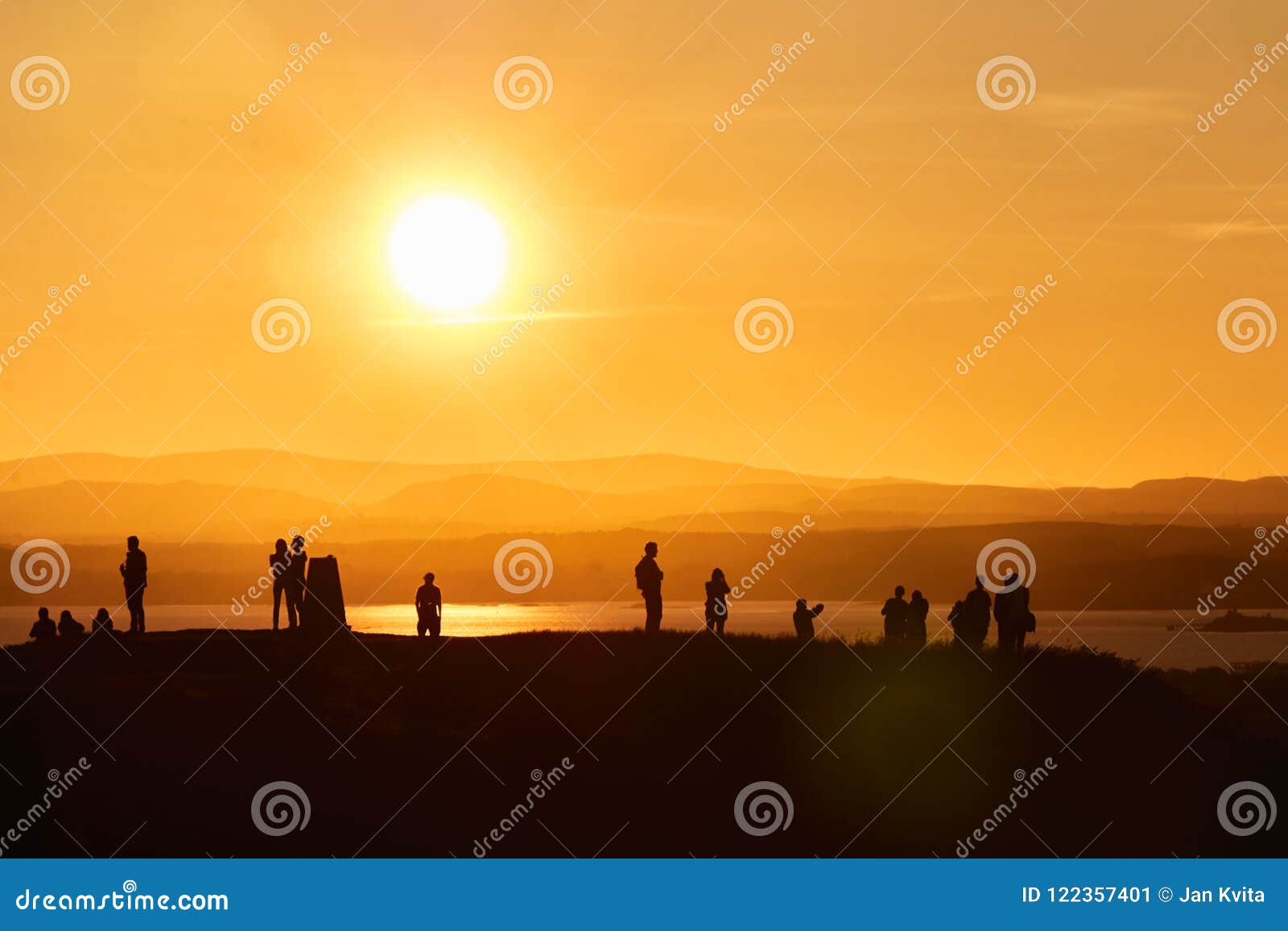 Human Silhouettes In Sunset Stock Photography | CartoonDealer.com #46951352
