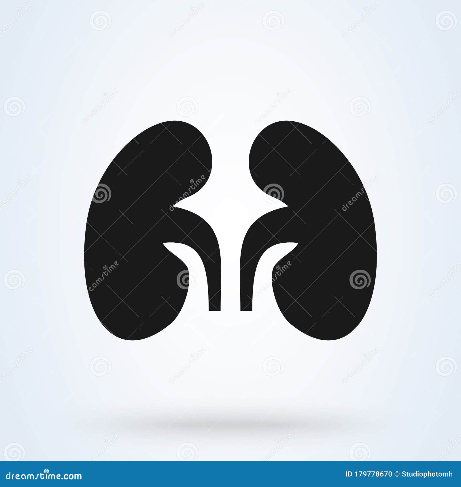 Human Simple Kidneys Icon Symbol. Vector Illustration Stock Vector ...