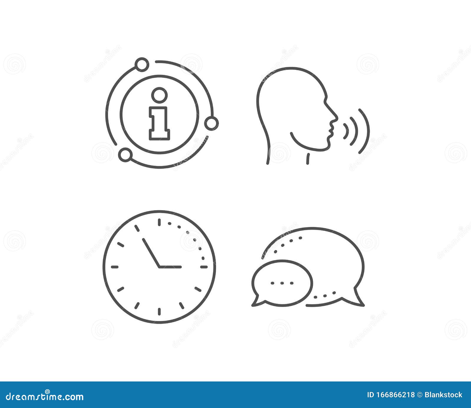 Human Sing Line Icon. Talk Sign. Vector Stock Vector - Illustration of ...