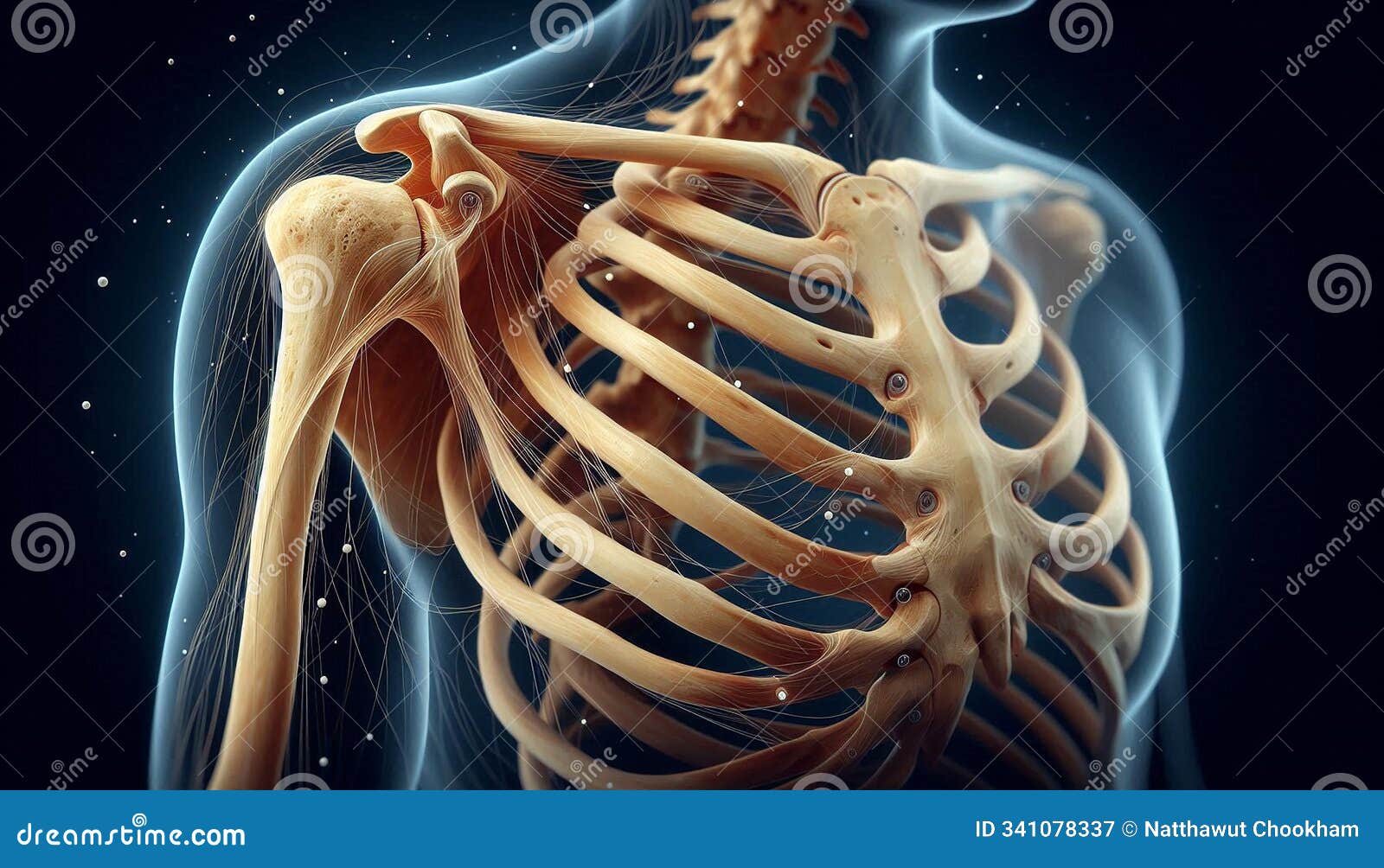 Human Skeleton Anatomy with Detailed Structure Visualization Stock ...