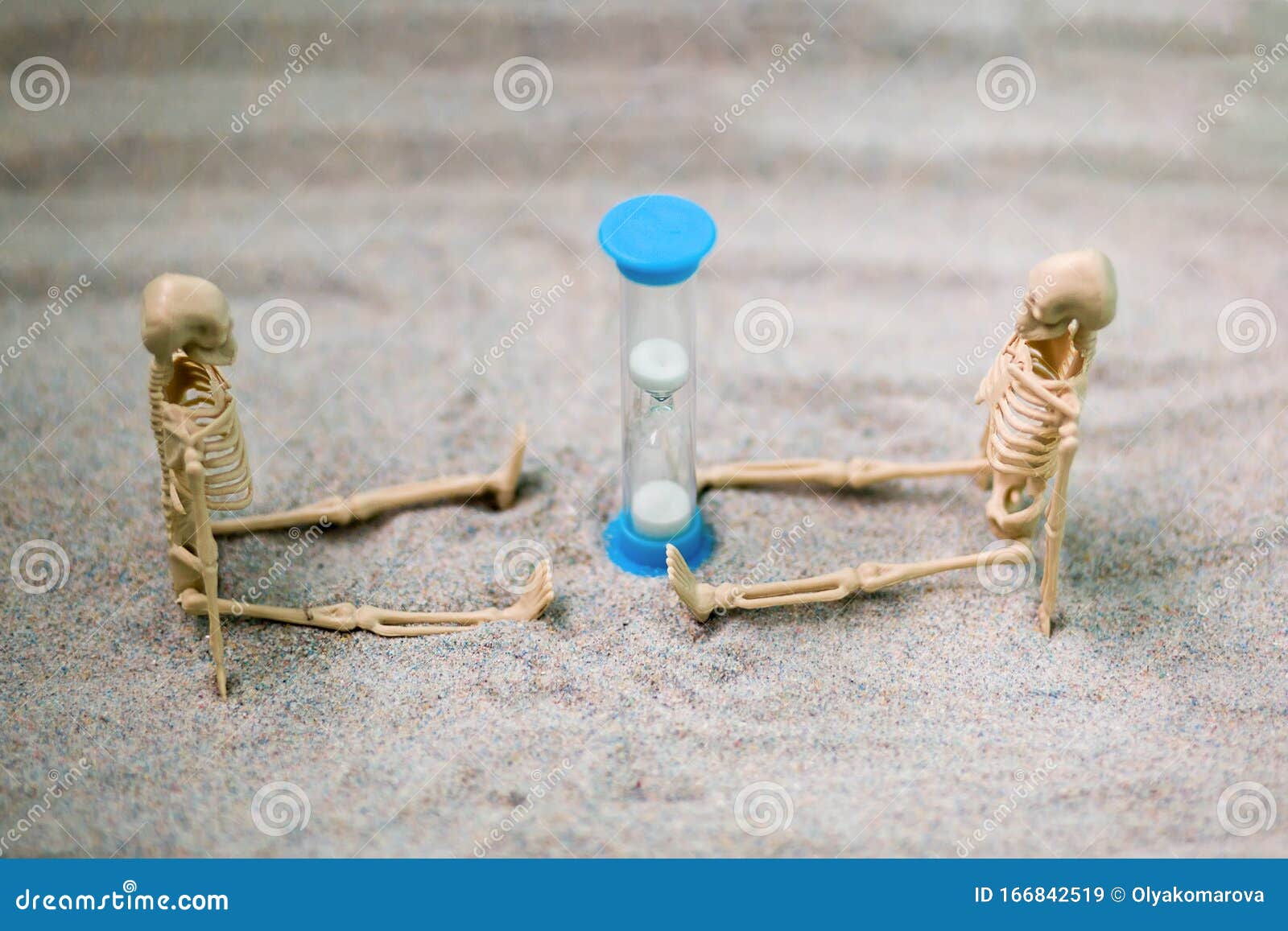 Skeleton Figures and Hourglass Stock Image - Image of zodial ...