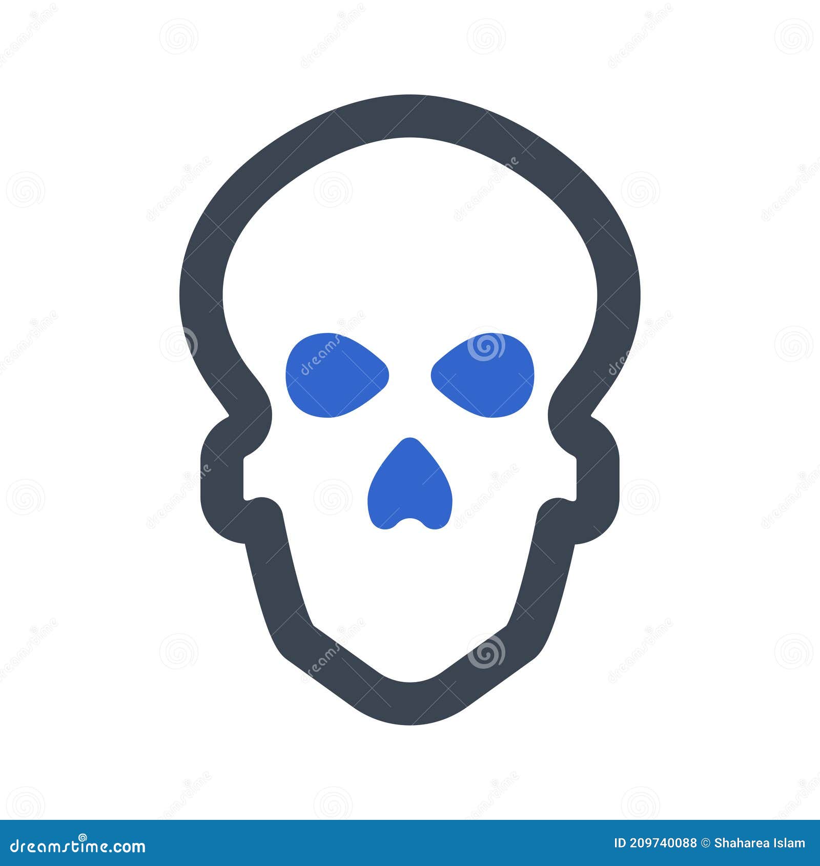 Human skeleton icon stock vector. Illustration of beautiful - 209740088