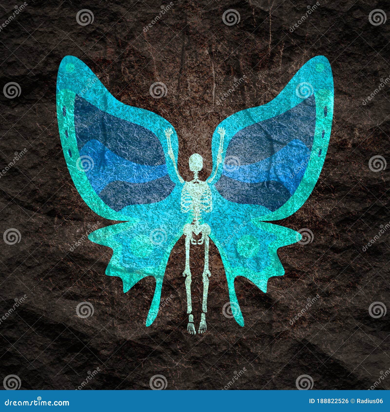 Abstract human skeleton stock illustration. Illustration of character ...