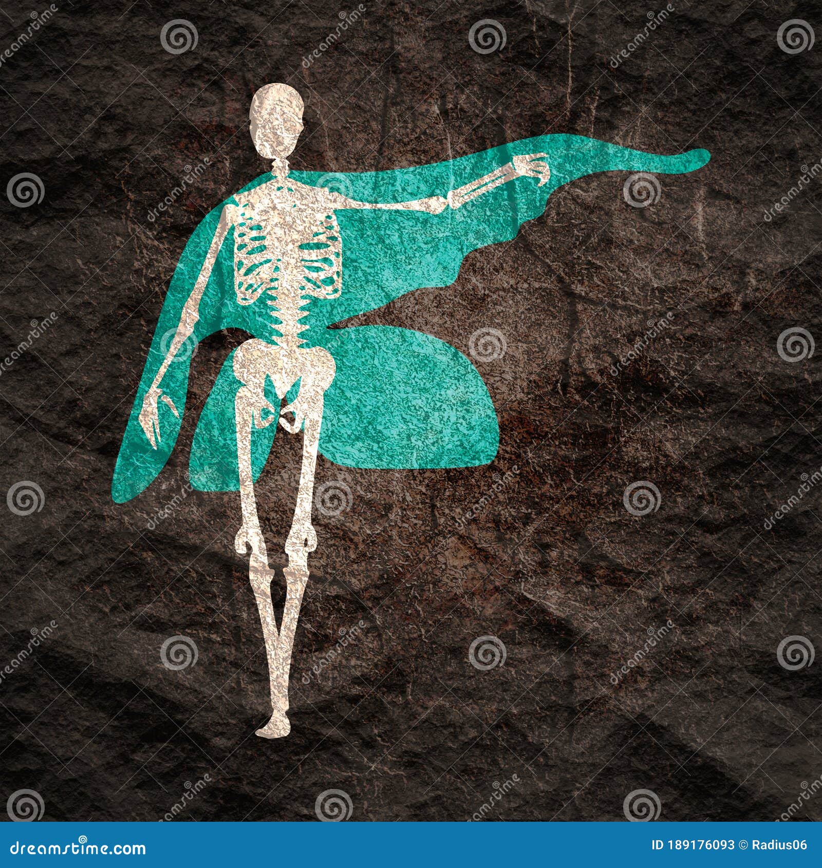 Abstract human skeleton stock illustration. Illustration of anatomy ...