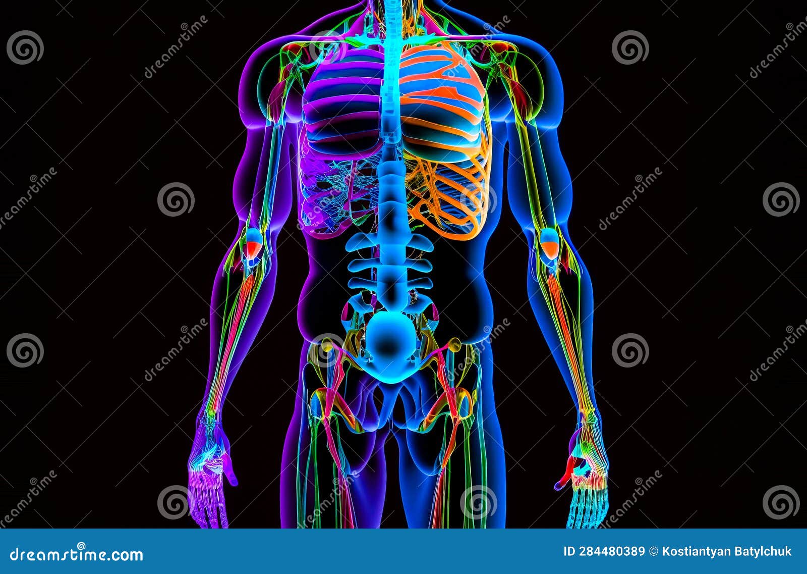The Human Skeleton is Shown with All the Different Colored Parts of the ...