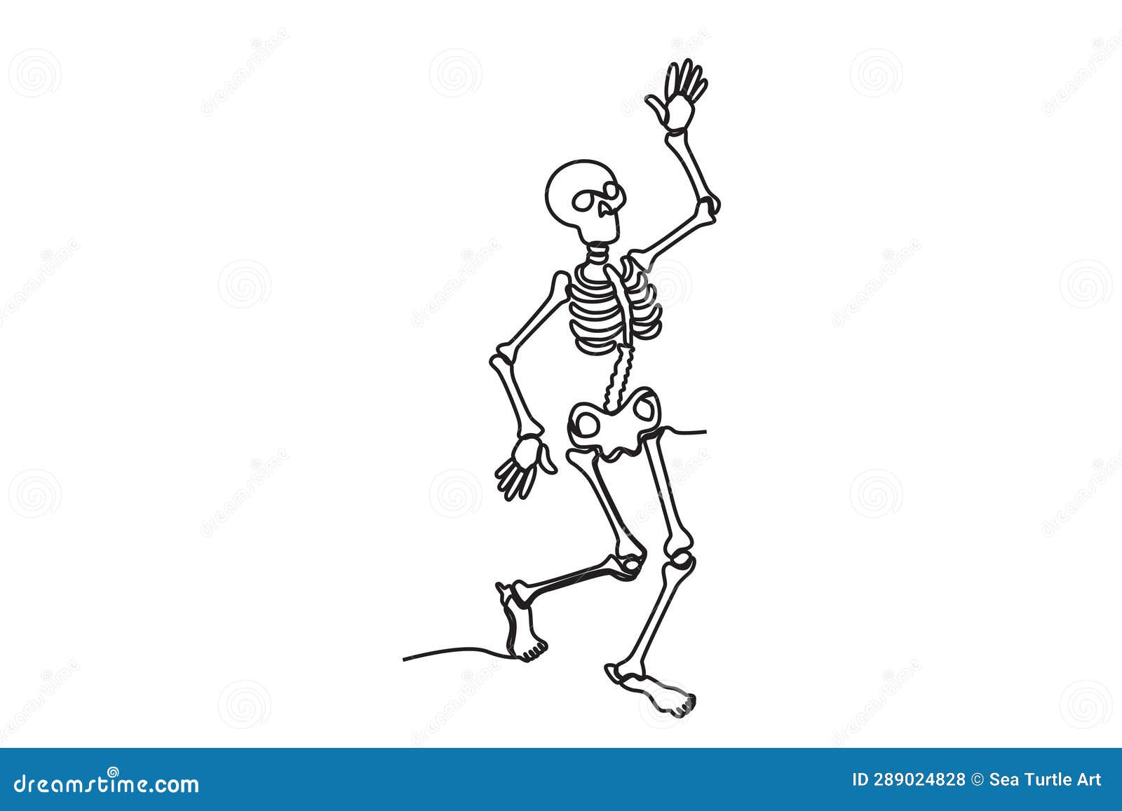 A human skeleton stood stock vector. Illustration of vector - 289024828