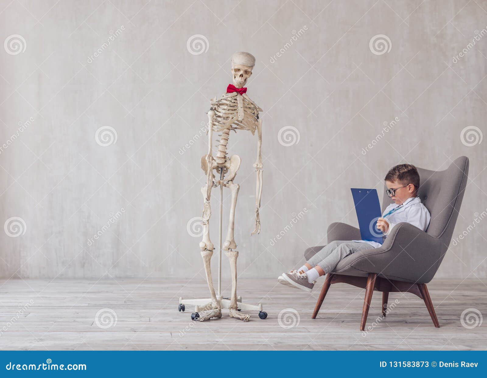 Human Skeleton Using Computer Keyboard On Light Blue Background Stock ...