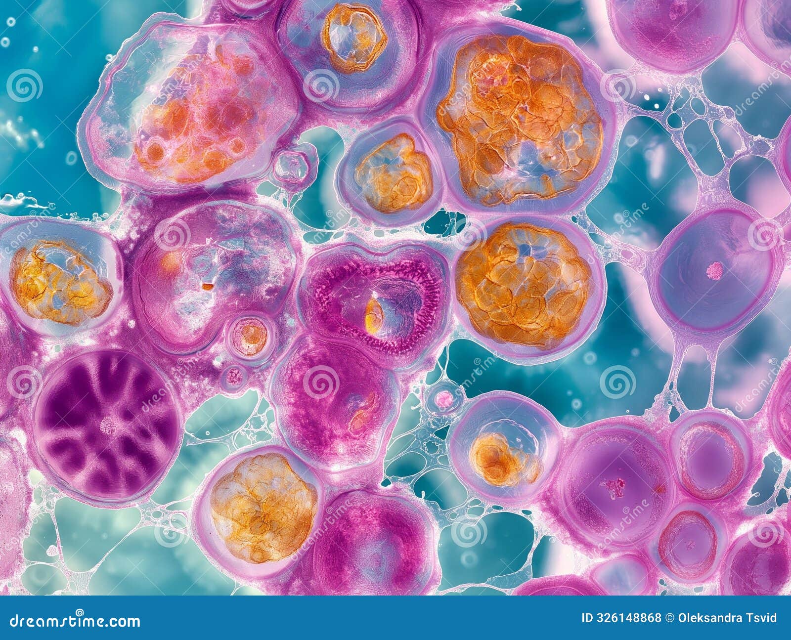 Human Skin Cells Under a Microscope Stock Photo - Image of pattern ...