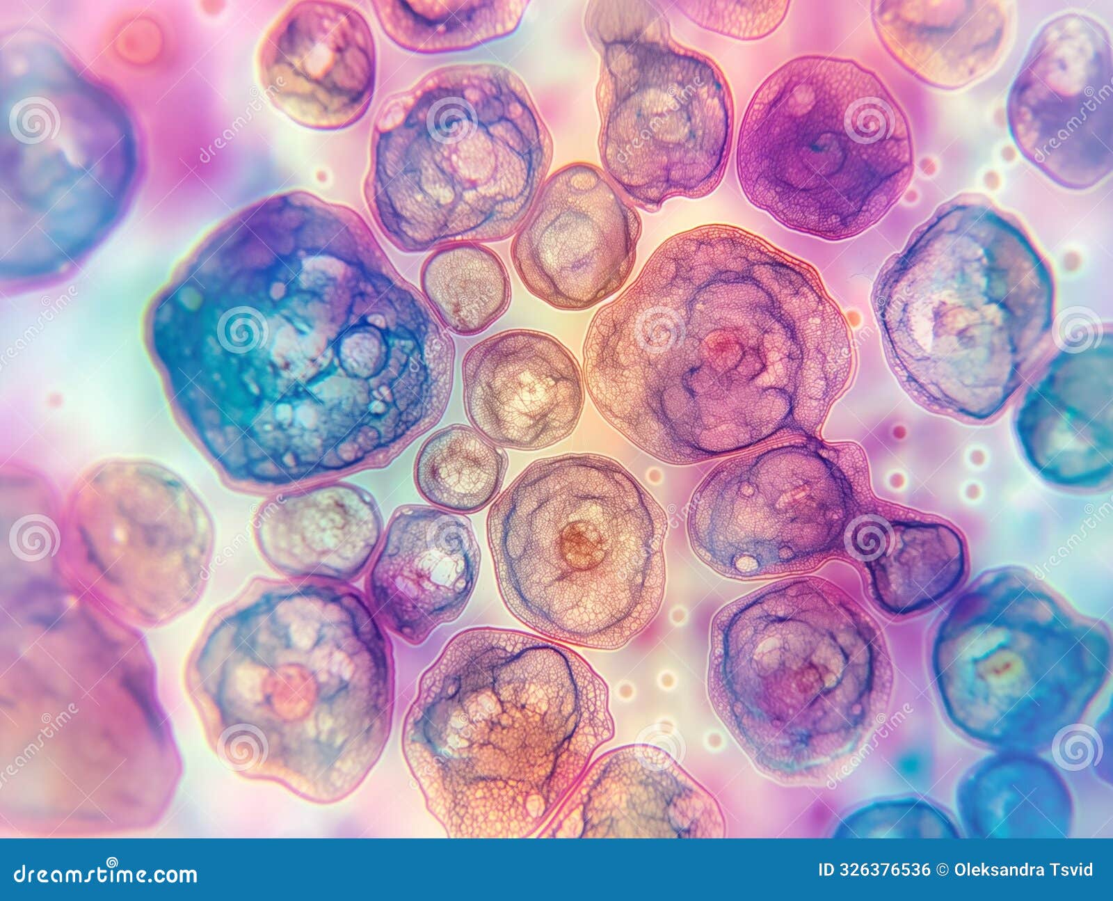 Human Skin Cells Under a Microscope Stock Photo - Image of cell, muscle ...