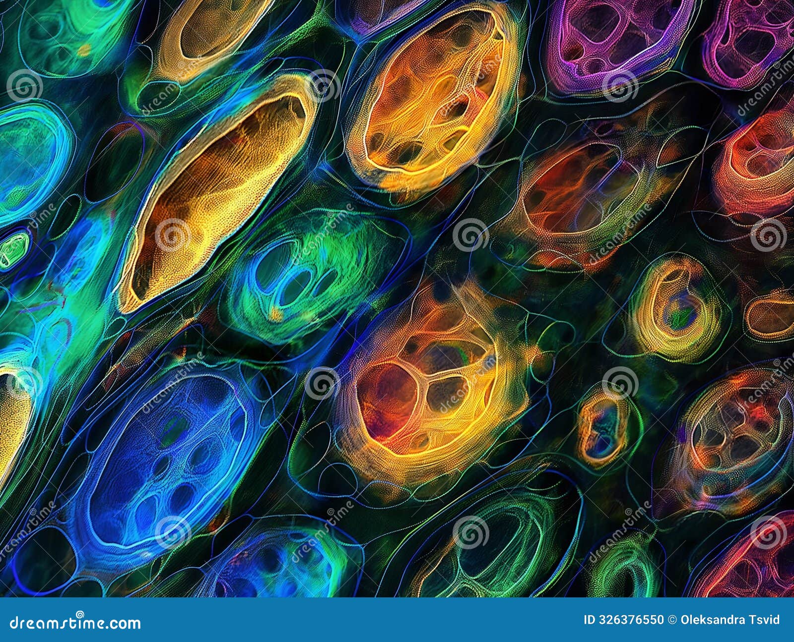 Human Skin Cells Under a Microscope Stock Photo - Image of health ...