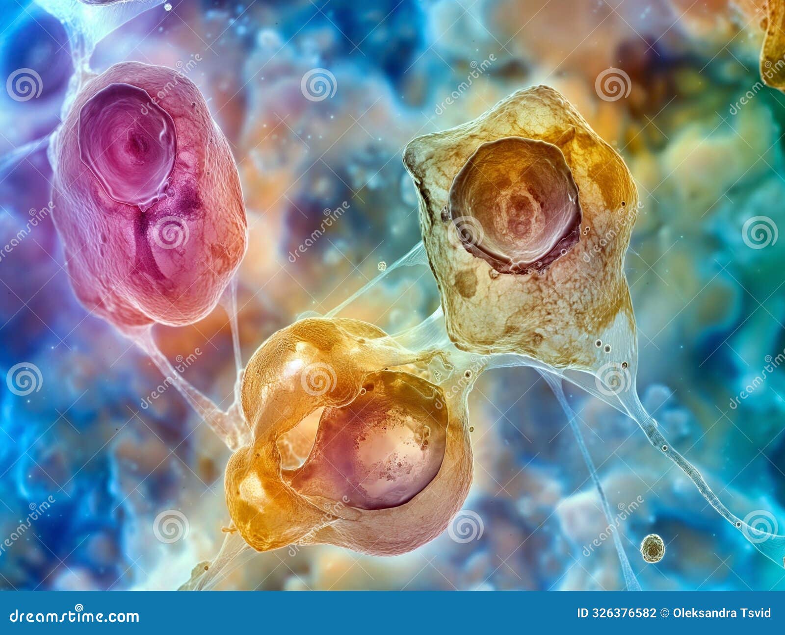 Human Skin Cells Under a Microscope Stock Photo - Image of cells ...