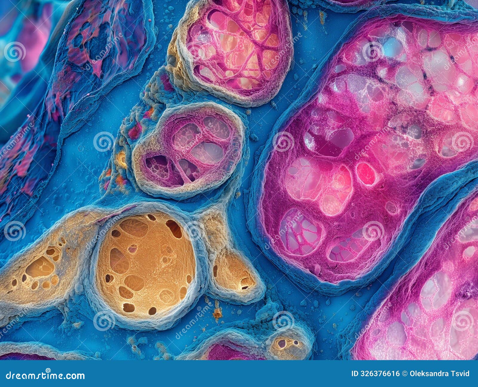 Human Skin Cells Under a Microscope Stock Photo - Image of pattern ...