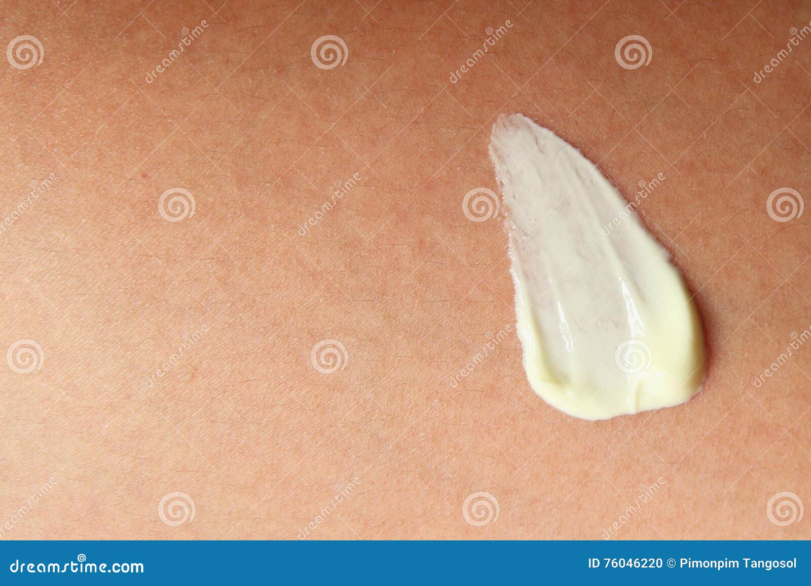 Human Skin with cream stock photo. Image of feminine - 76046220