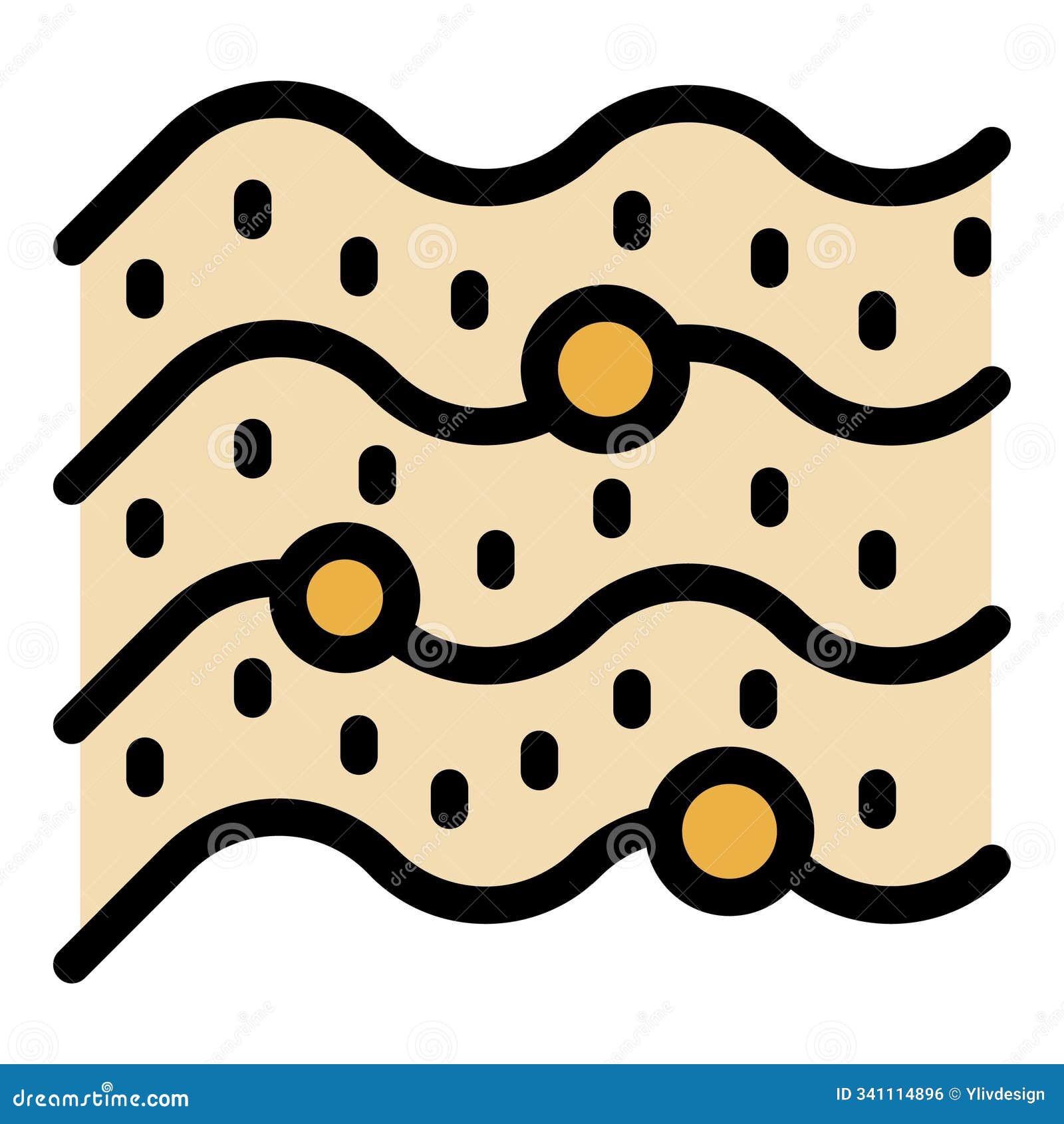 Human Skin Layer Presenting Dermis Structure Icon Stock Illustration ...