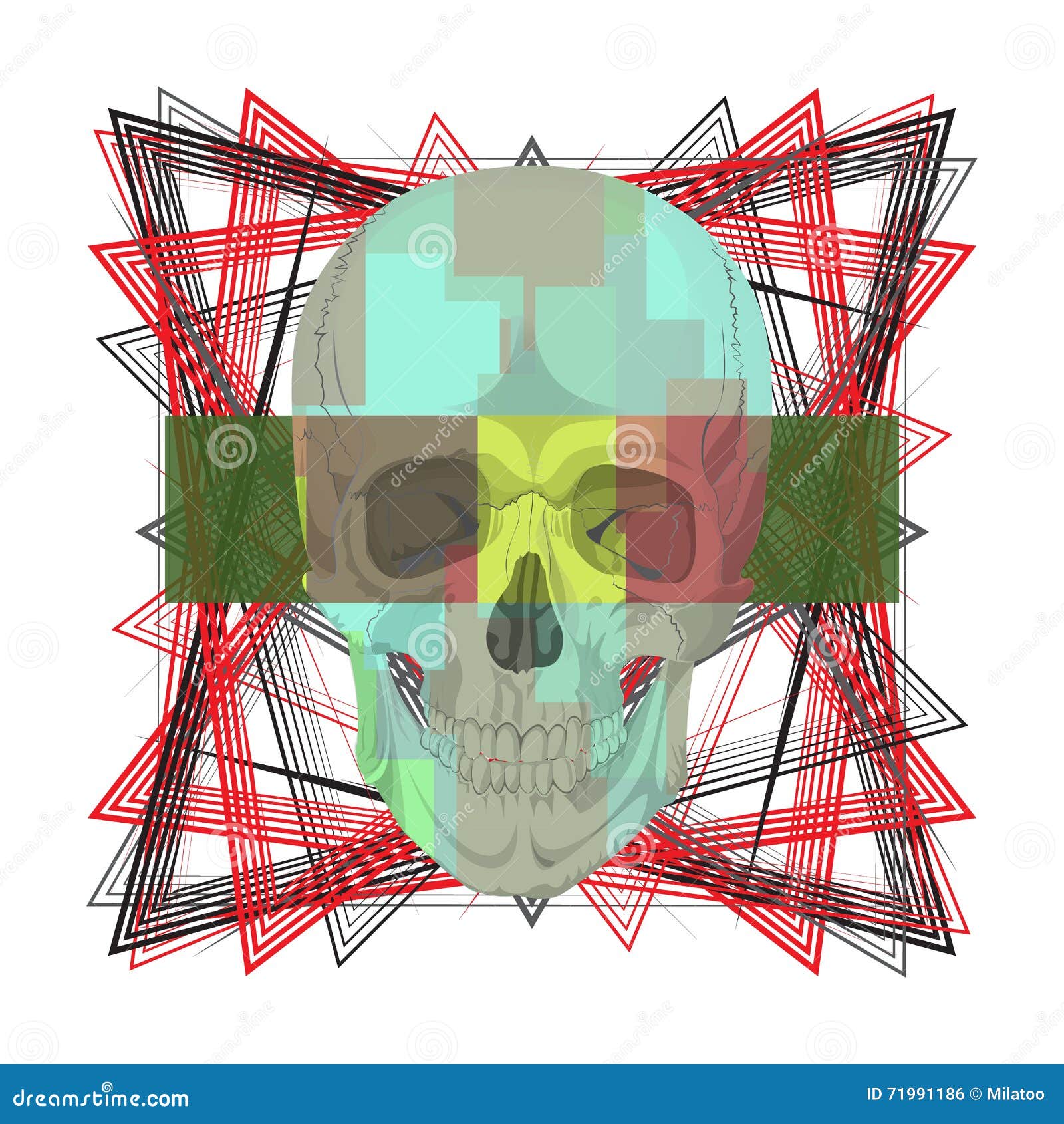 Human Skull Bones Skeleton Dead Stock Vector - Illustration of grunge ...