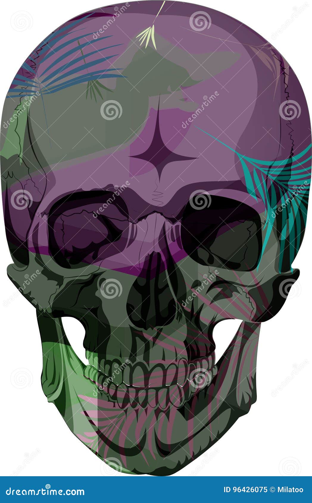 Human Skull Bones Skeleton Dead Stock Vector - Illustration of danger ...
