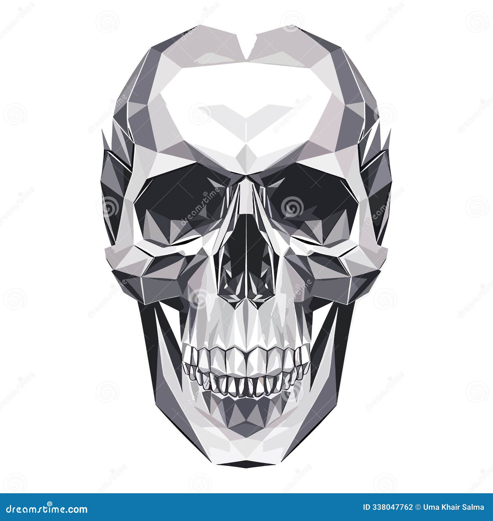 Human Skull Vector Aet Illustration Black and White Stock Vector ...