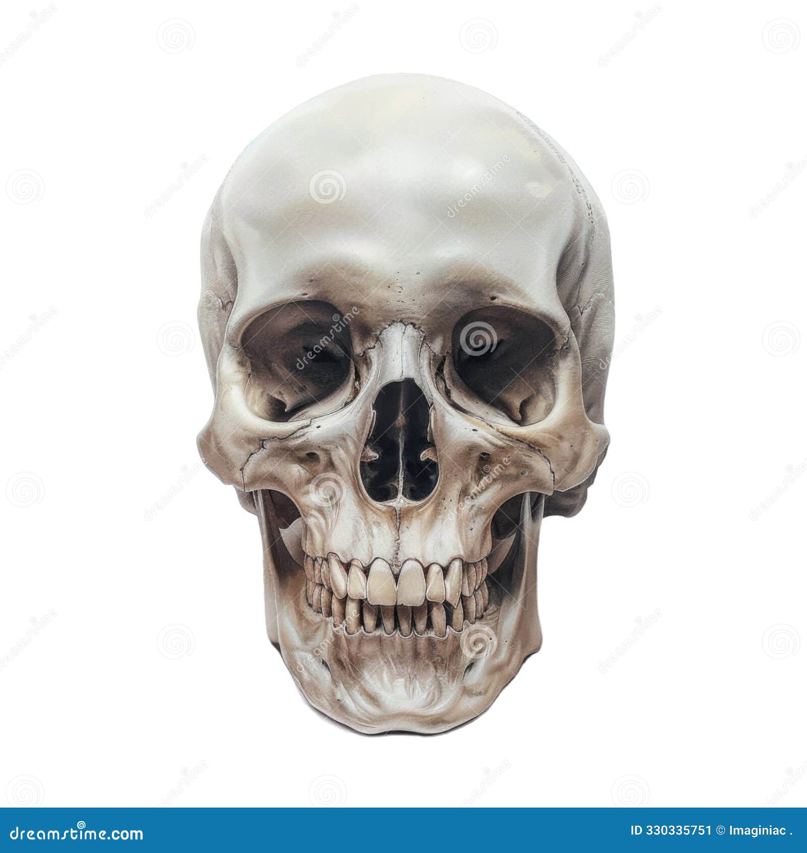 Human Skull with Detailed Teeth and Bone Structure Stock Image ...