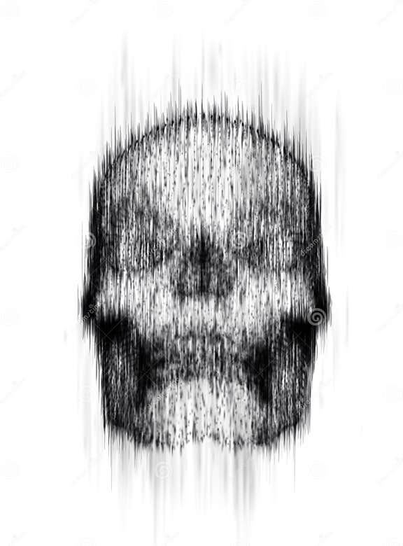 Human Skull from the Drip of Ink on the Background Stock Vector ...