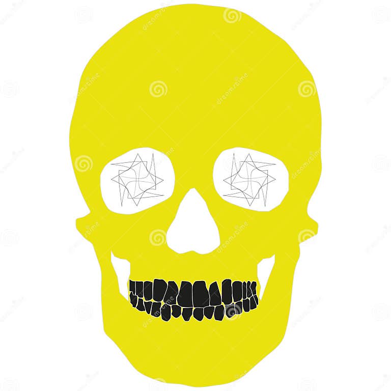 Human Skull Geometry and Design Stock Illustration - Illustration of ...