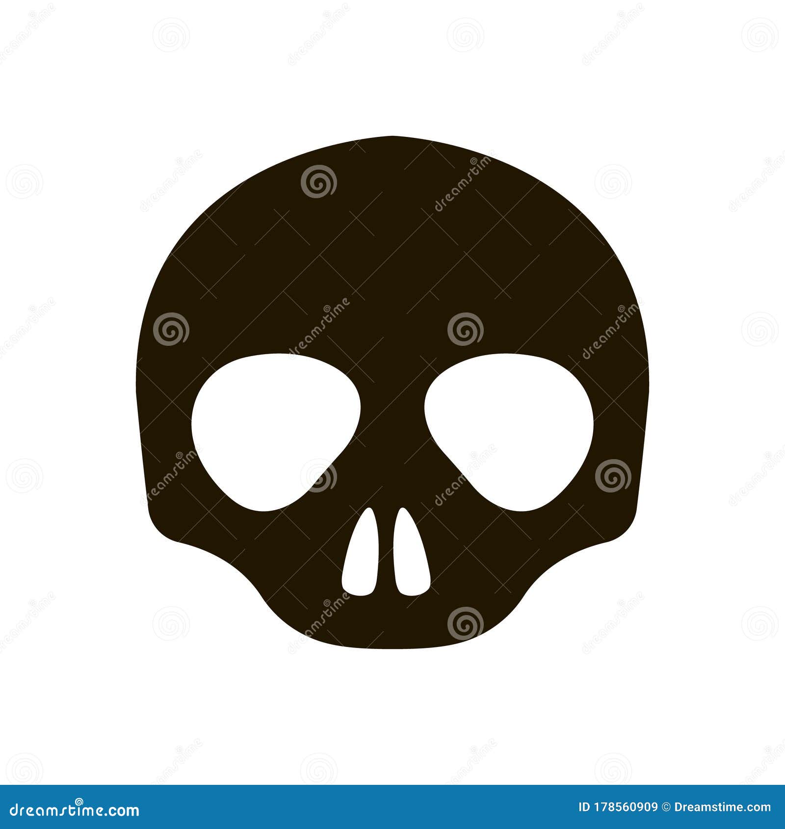 Human Skull Icon in Trendy Flat Style Isolated on White Background. Eps ...
