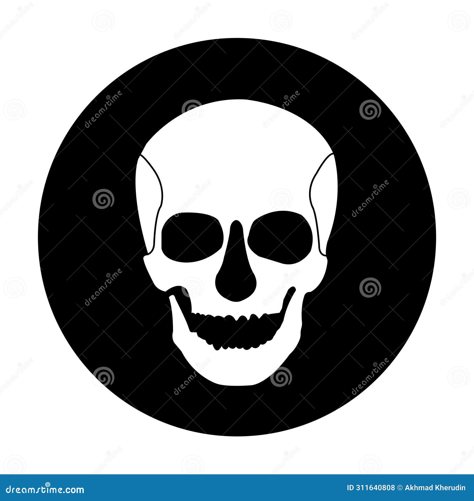 Human skull icon stock vector. Illustration of icon - 311640808