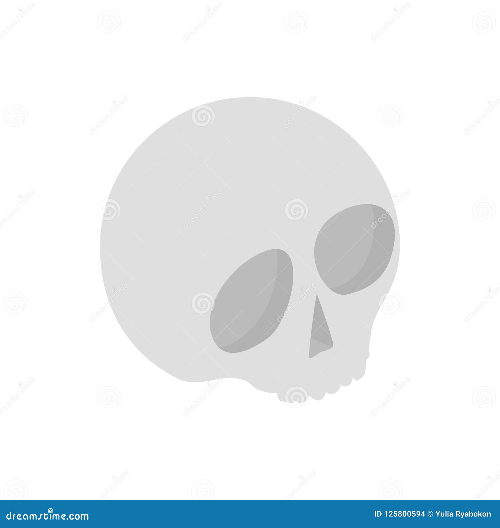 Human Skull Isometric 3d Icon Stock Illustration - Illustration of ...