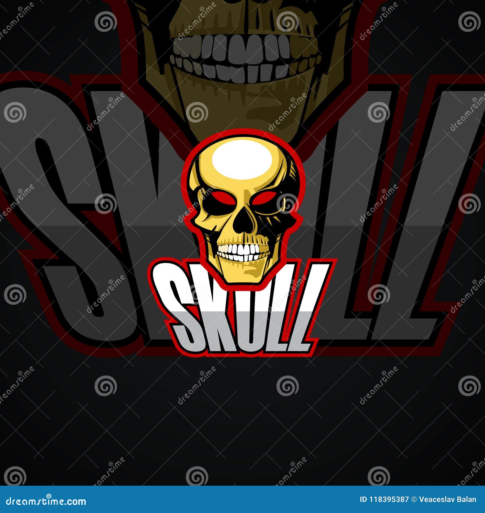 Human Skull Logo. Vector Image Stock Vector - Illustration of dangerous ...