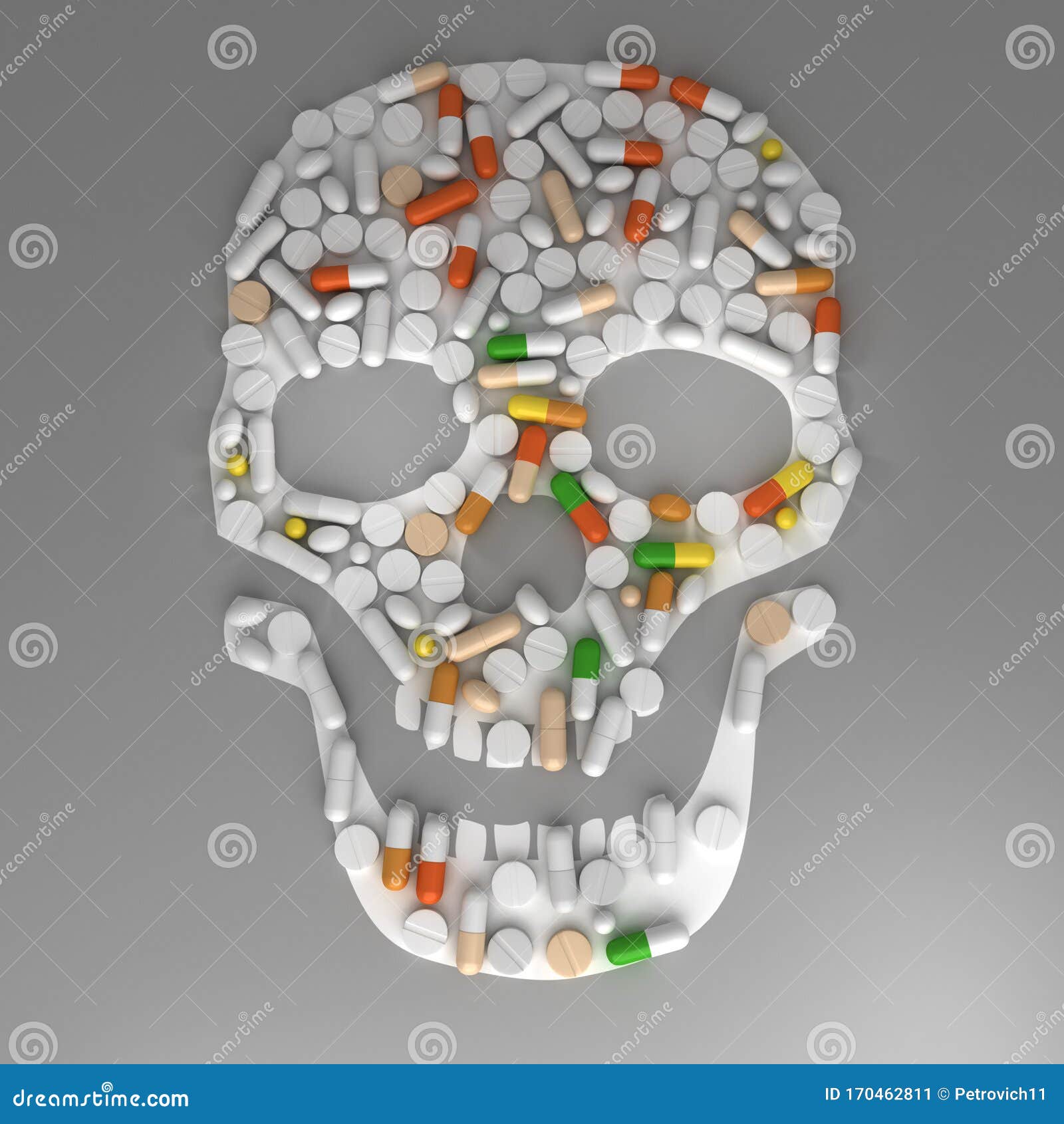 Pharmaceutical Tablets and Pills for Human Stock Illustration ...