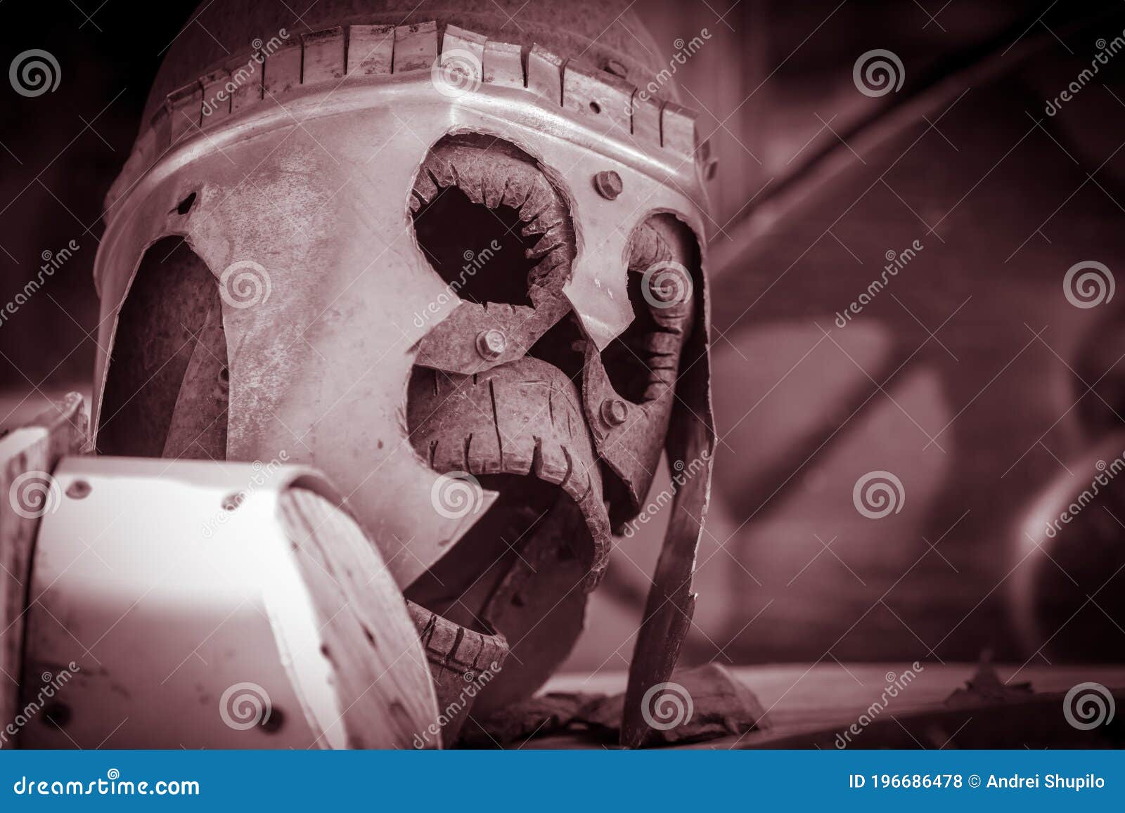 Human Skull Made of Rusty Metal Stock Photo - Image of metal, rust ...
