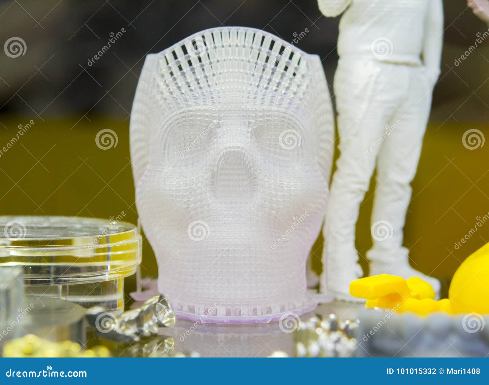 Human Skull On The Soil Of Dried Out Lake During Summer Drought Royalty ...