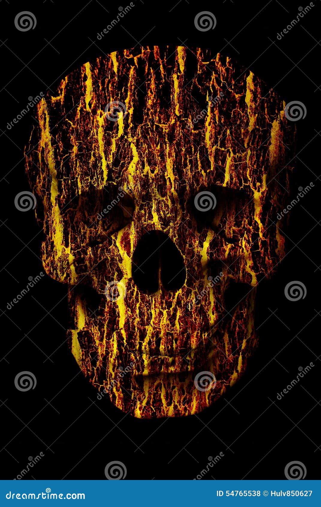 Human Skull with Special Effect Stock Illustration - Illustration of ...