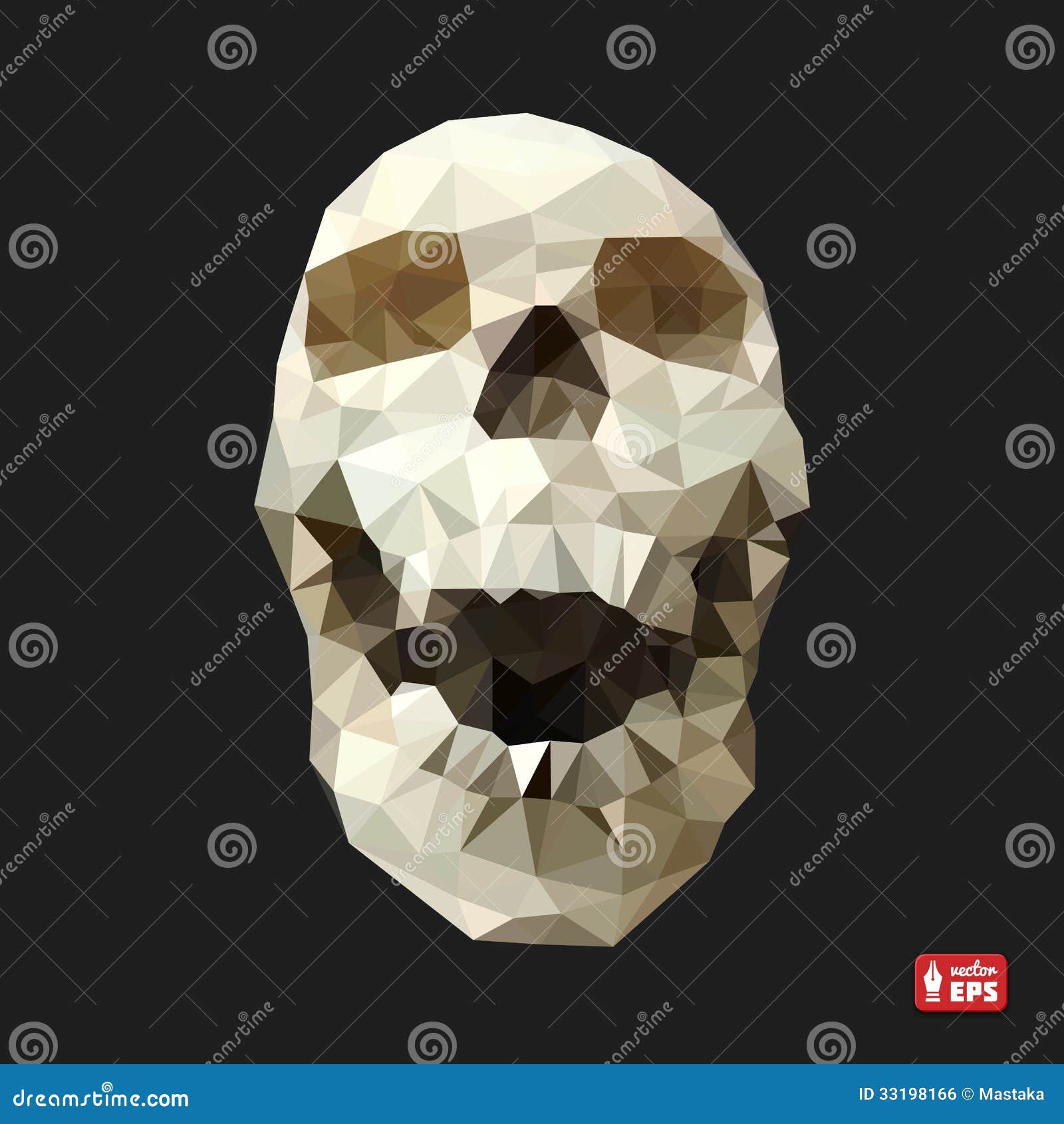 Human Skull in a Triangular Style. Stock Vector - Illustration of skull ...