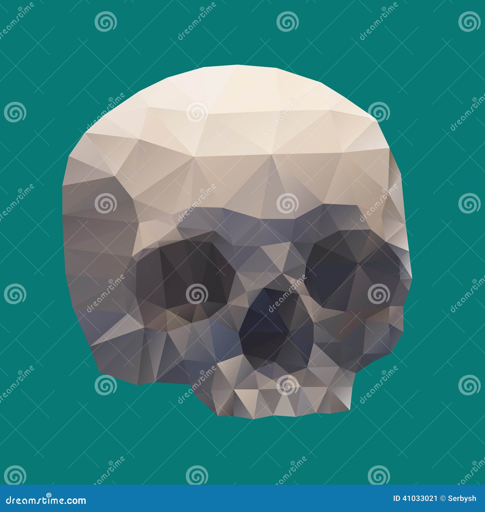Human Skull in a Triangular Style Stock Vector - Illustration of skull ...
