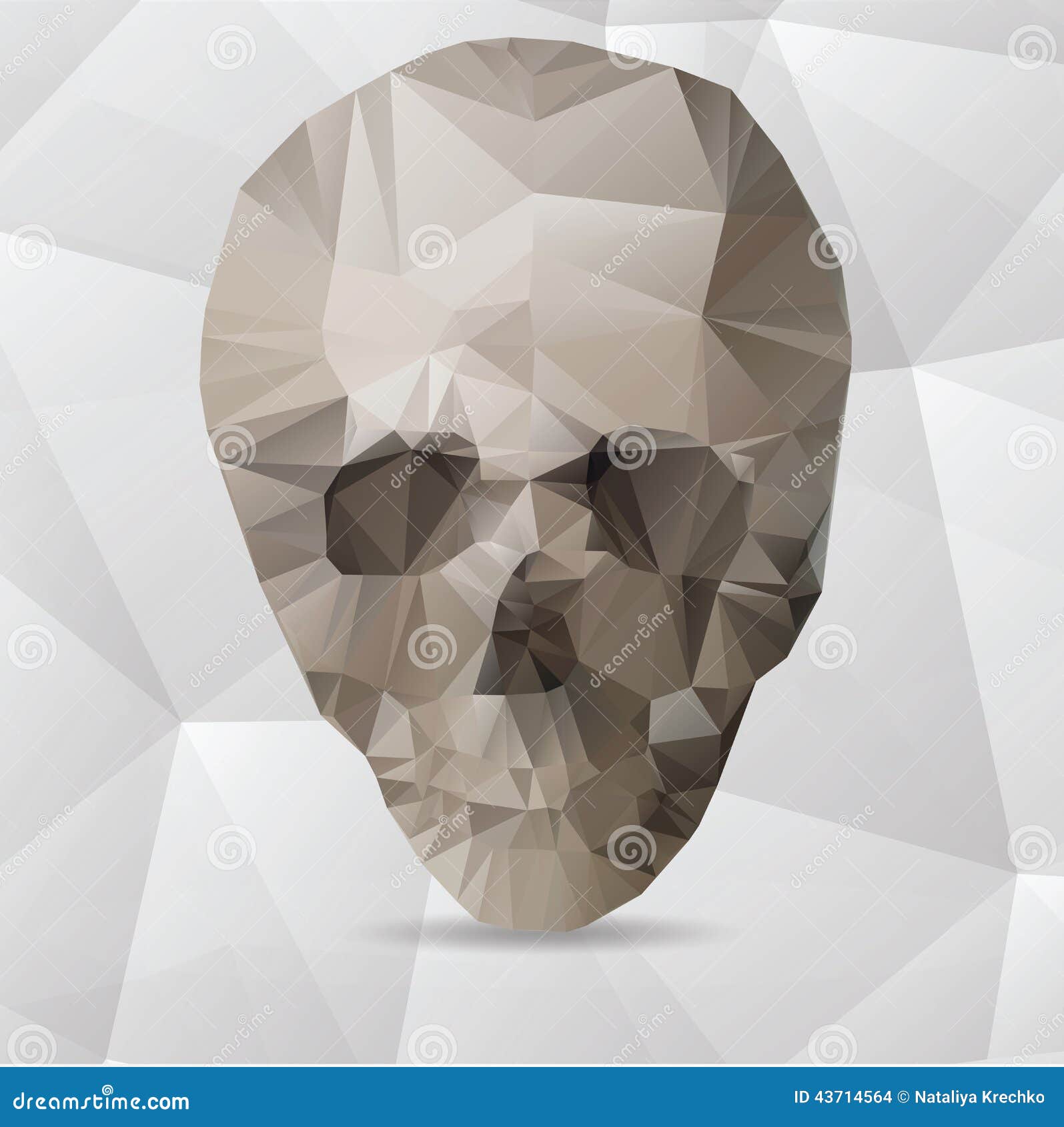 Human Skull in a Triangular Style Stock Vector - Illustration of ...