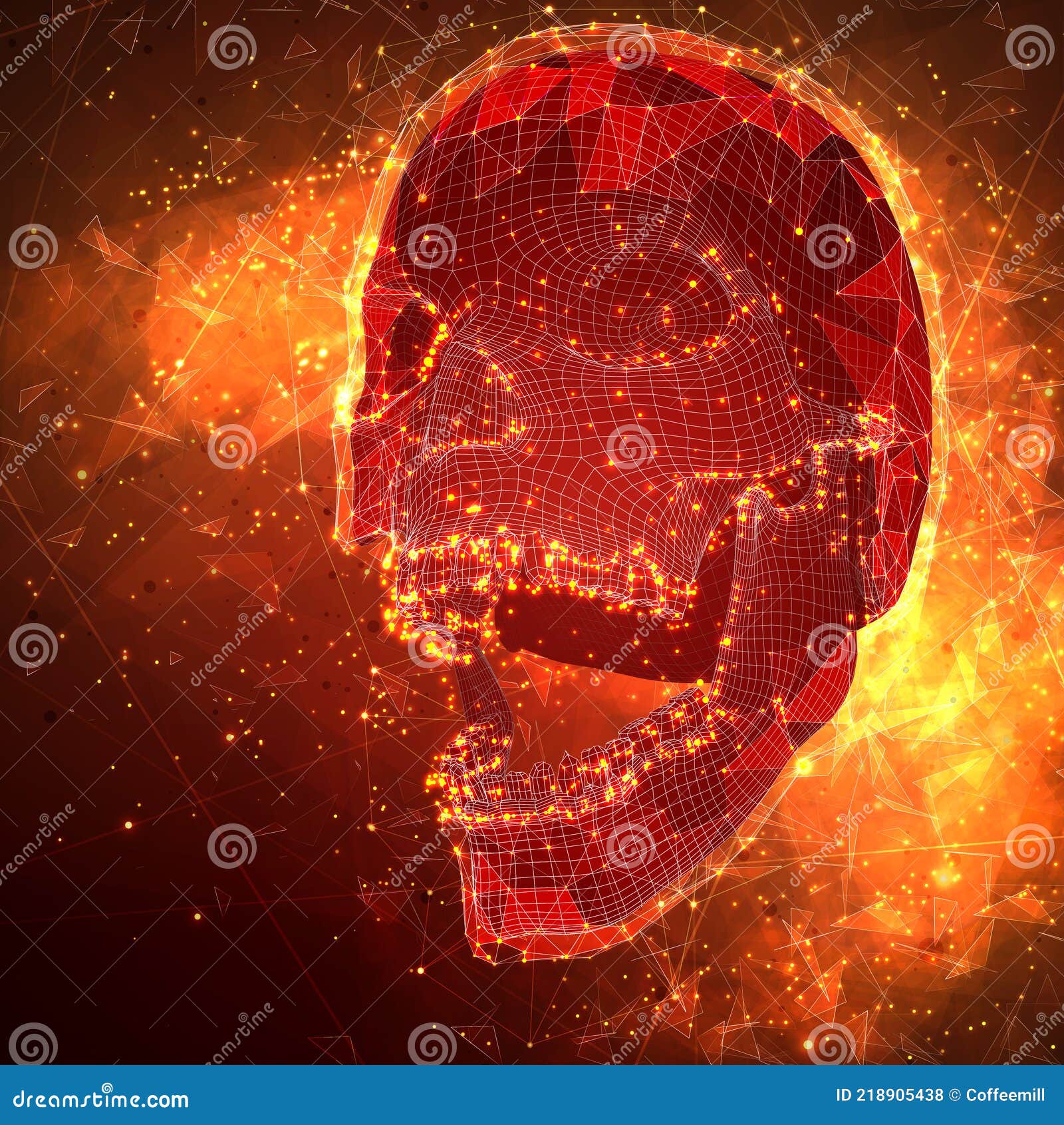 Human Skull. Vector Concept Stock Vector - Illustration of creation ...