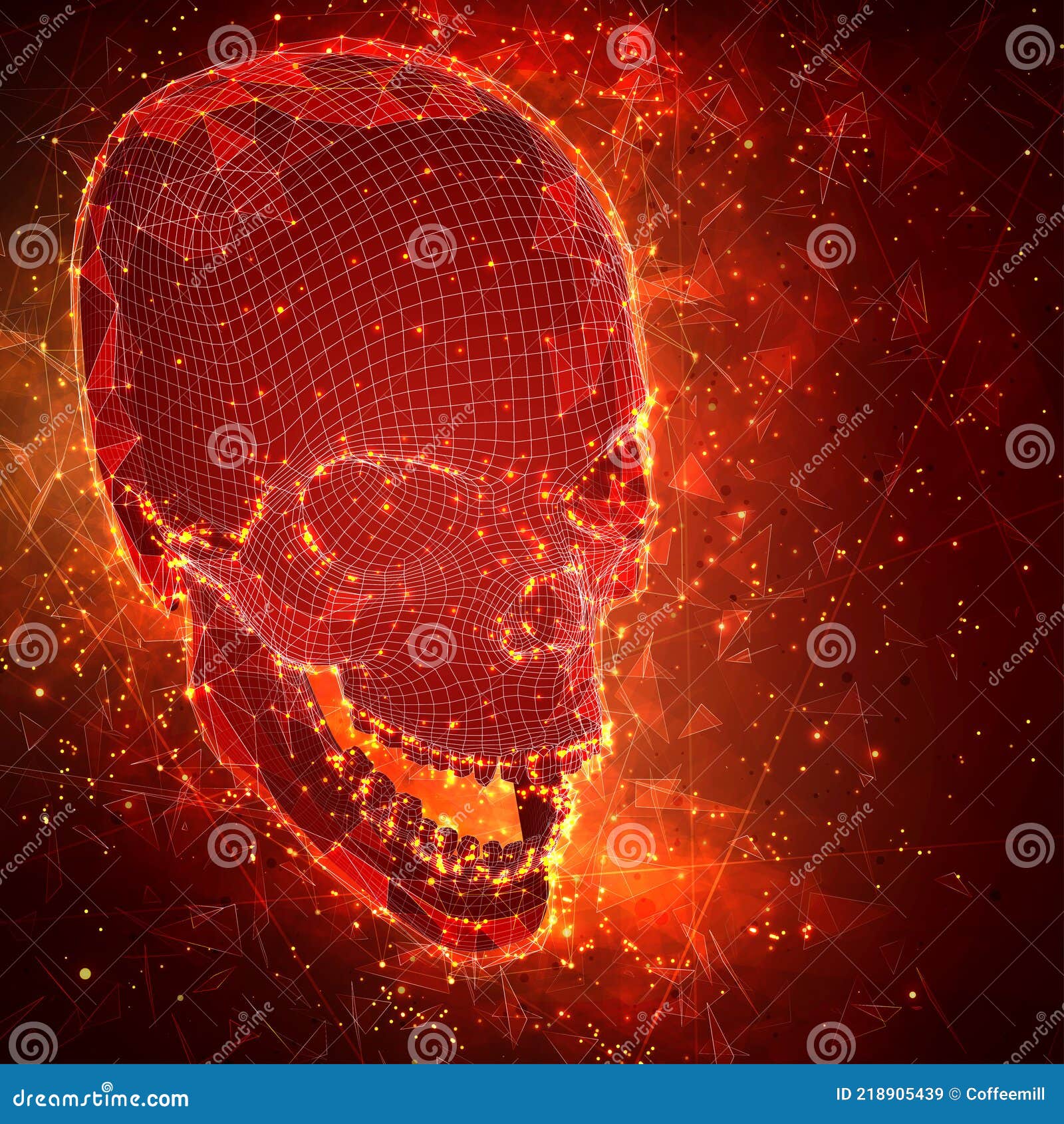 Human Skull. Vector Concept Stock Vector - Illustration of design ...