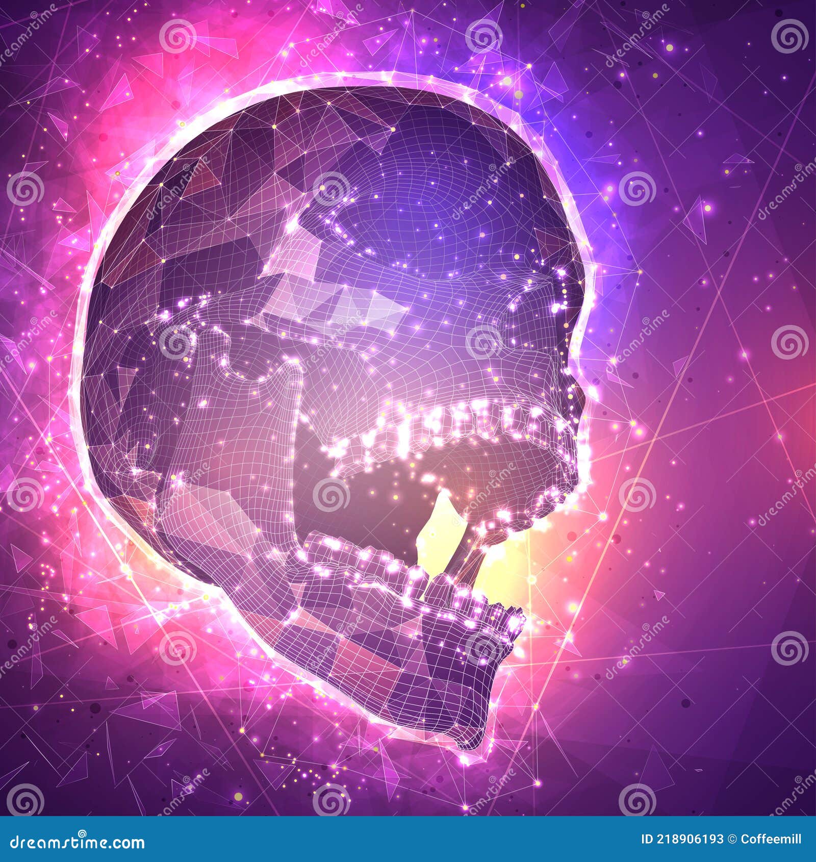 Human Skull. Vector Concept Stock Vector - Illustration of destruction ...