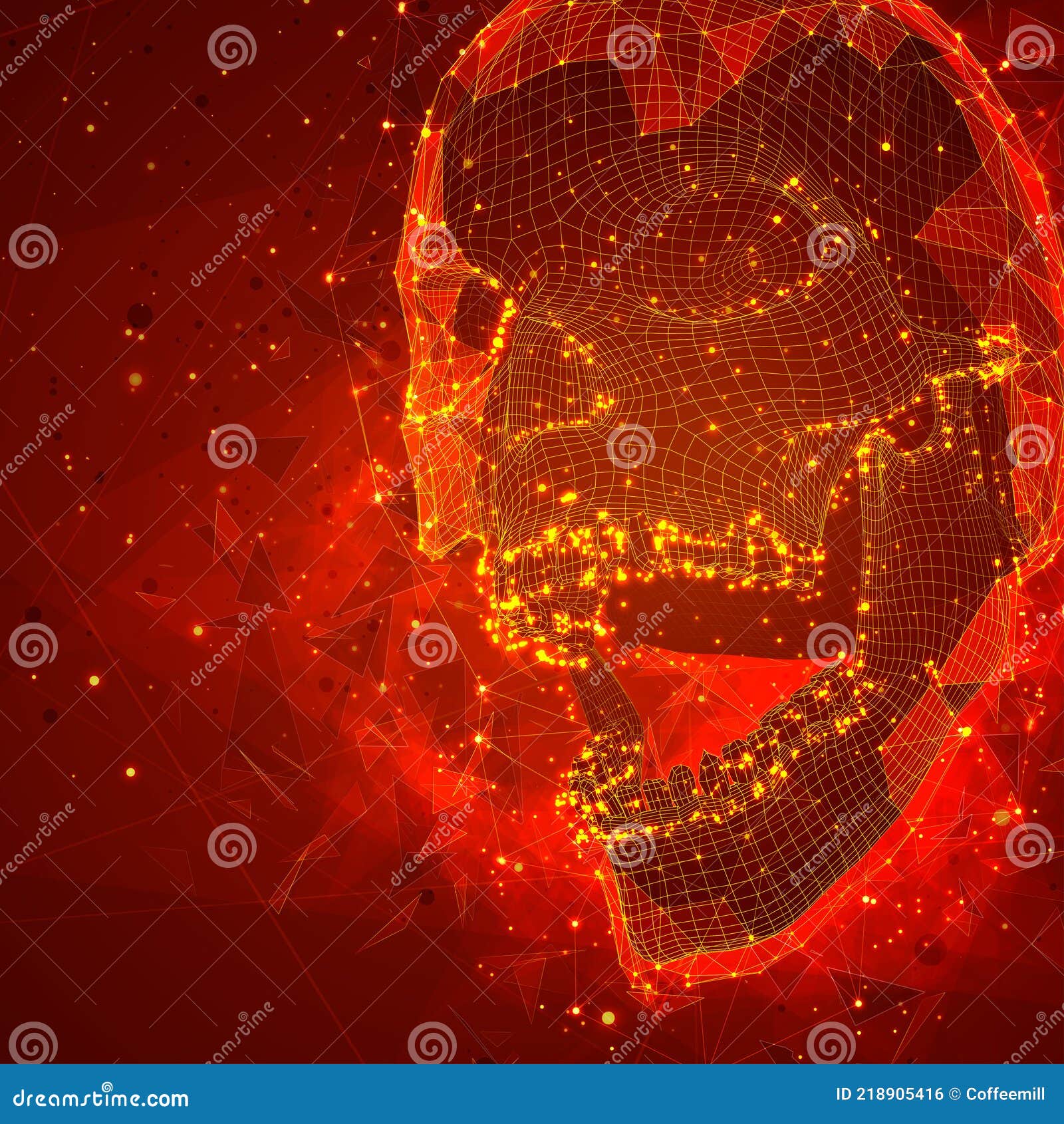 Human Skull. Vector Concept Stock Vector - Illustration of creation ...