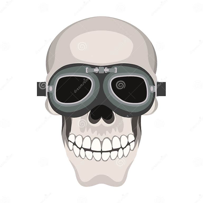 Skull Vector Illustration Flat Style Front Side Stock Vector ...