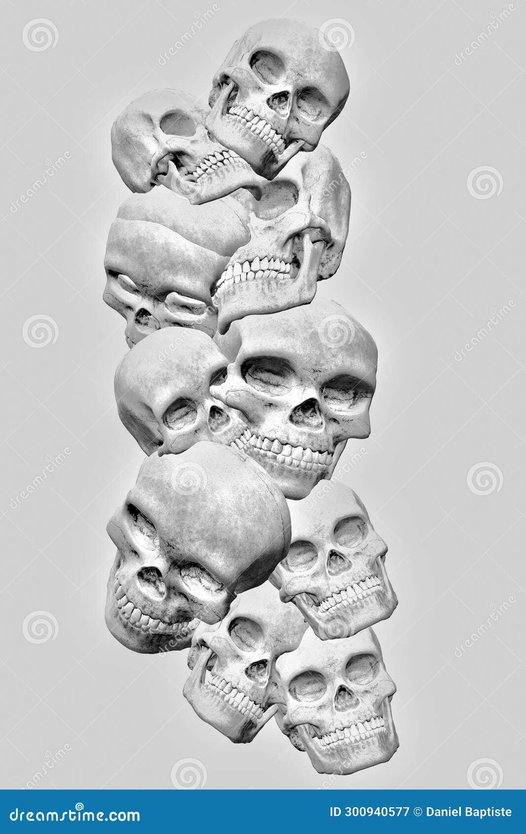 Human skulls stock illustration. Illustration of background - 300940577