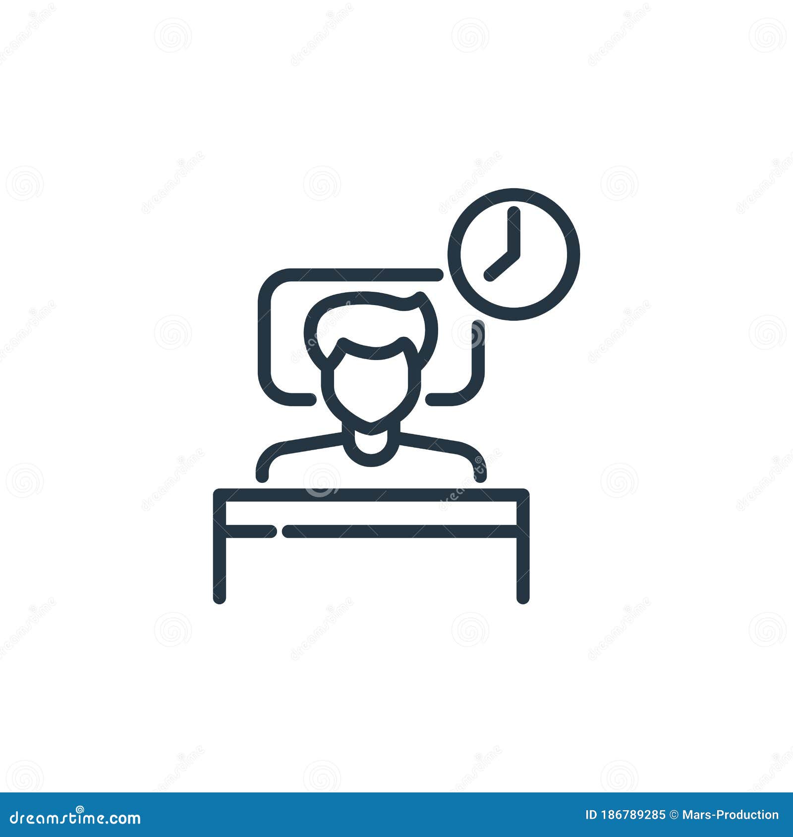 Human Sleeping Vector Icon. Human Sleeping Editable Stroke. Human ...