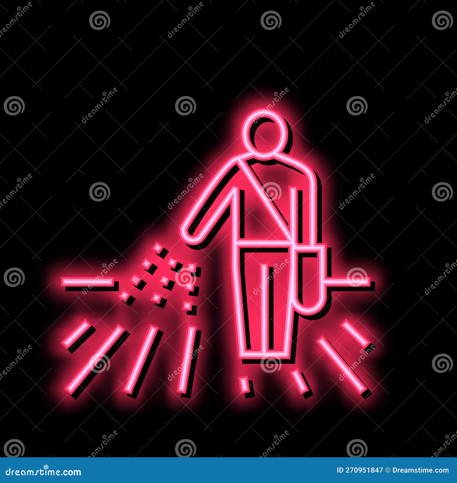 Human Sowing Neon Glow Icon Illustration Stock Vector - Illustration of ...