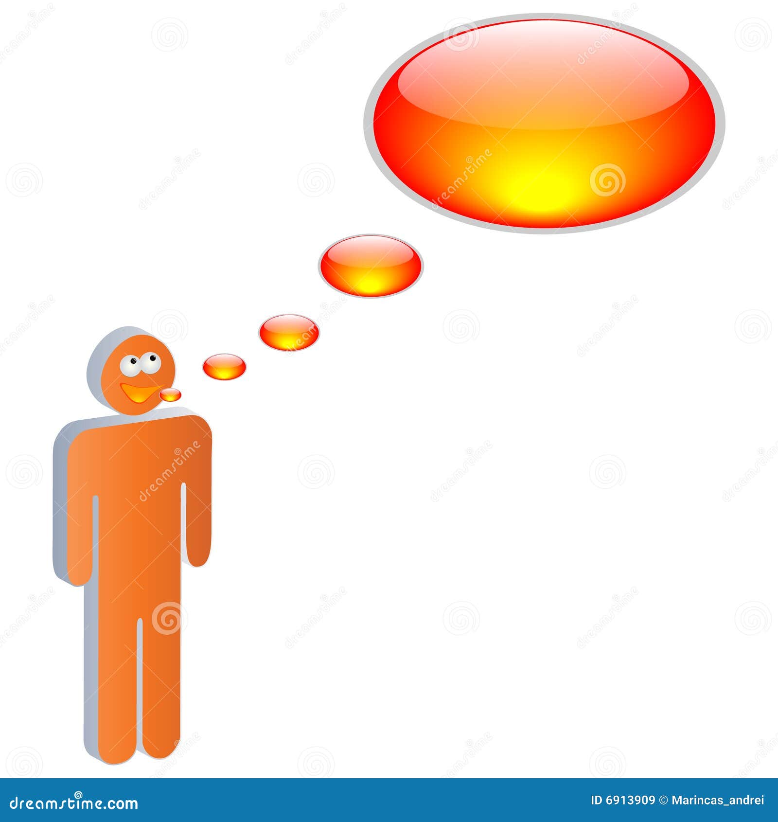 Human speaking stock vector. Illustration of banner, communicate - 6913909