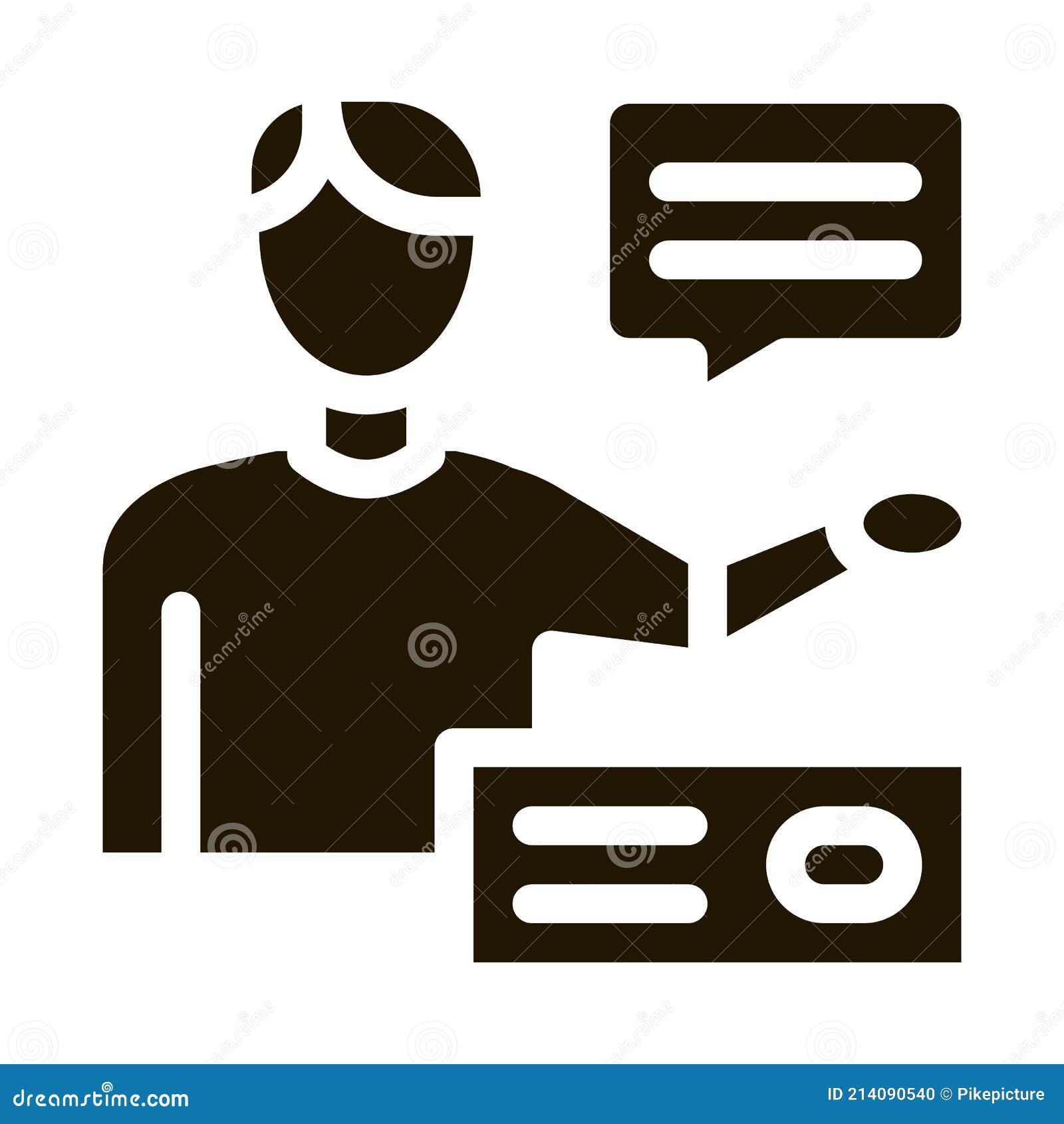 Human Speaking Icon Vector Glyph Illustration Stock Vector ...